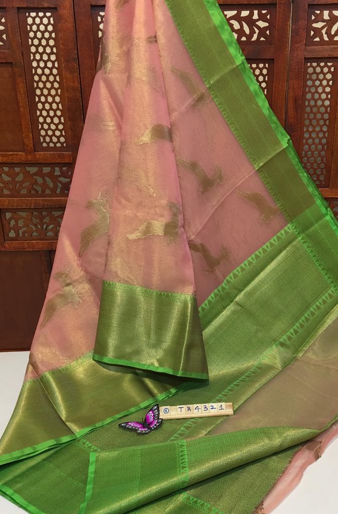 Kora tissue sarees with contrast blouse | siri designers