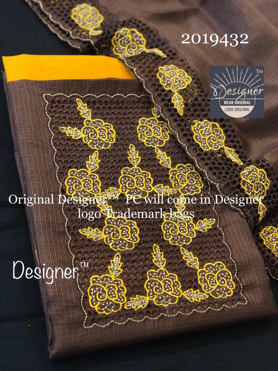 Designer cutwork dress materials | siri designers