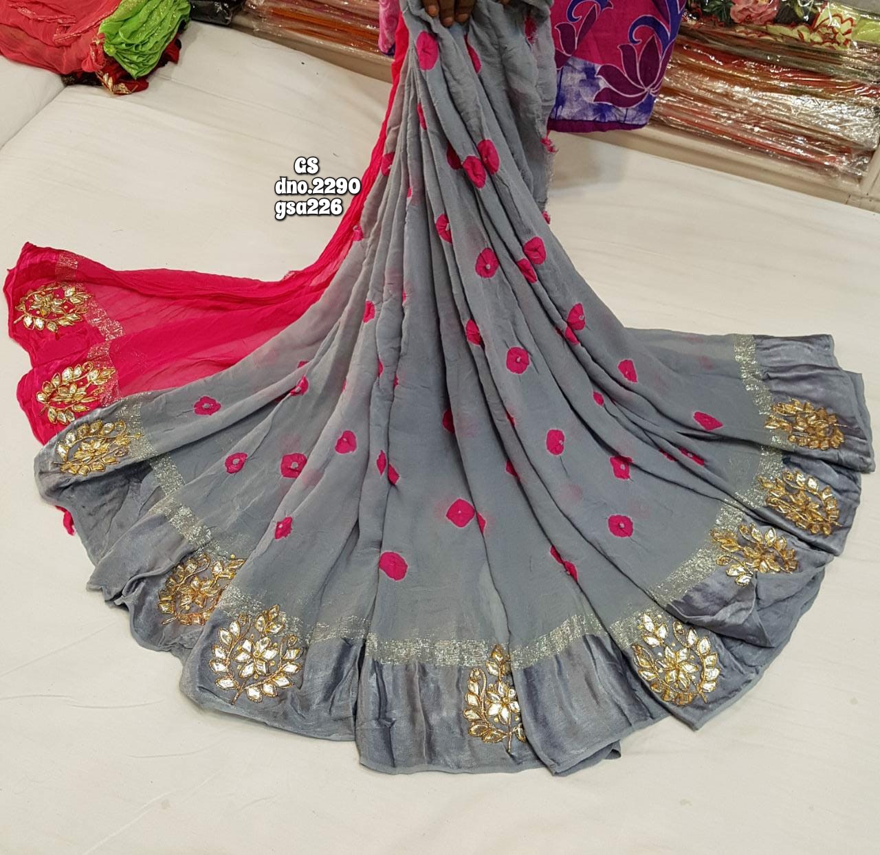 Latest pure georgette bandini print sarees | siri designers