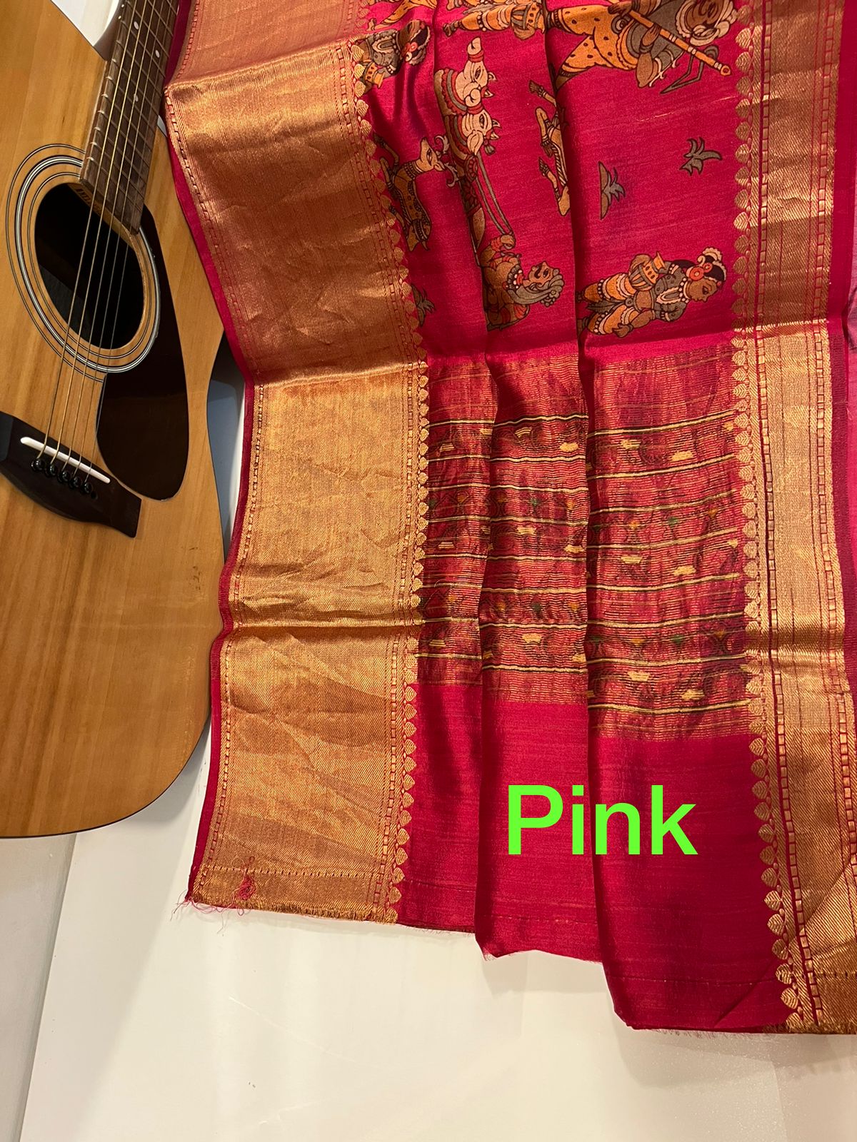 Pure Handloom Dupion Silk Pen Kalamkari Sarees | siri designers