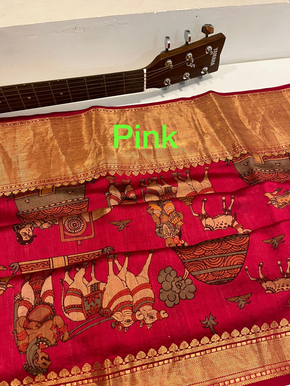 Pure Handloom Dupion Silk Pen Kalamkari Sarees | siri designers