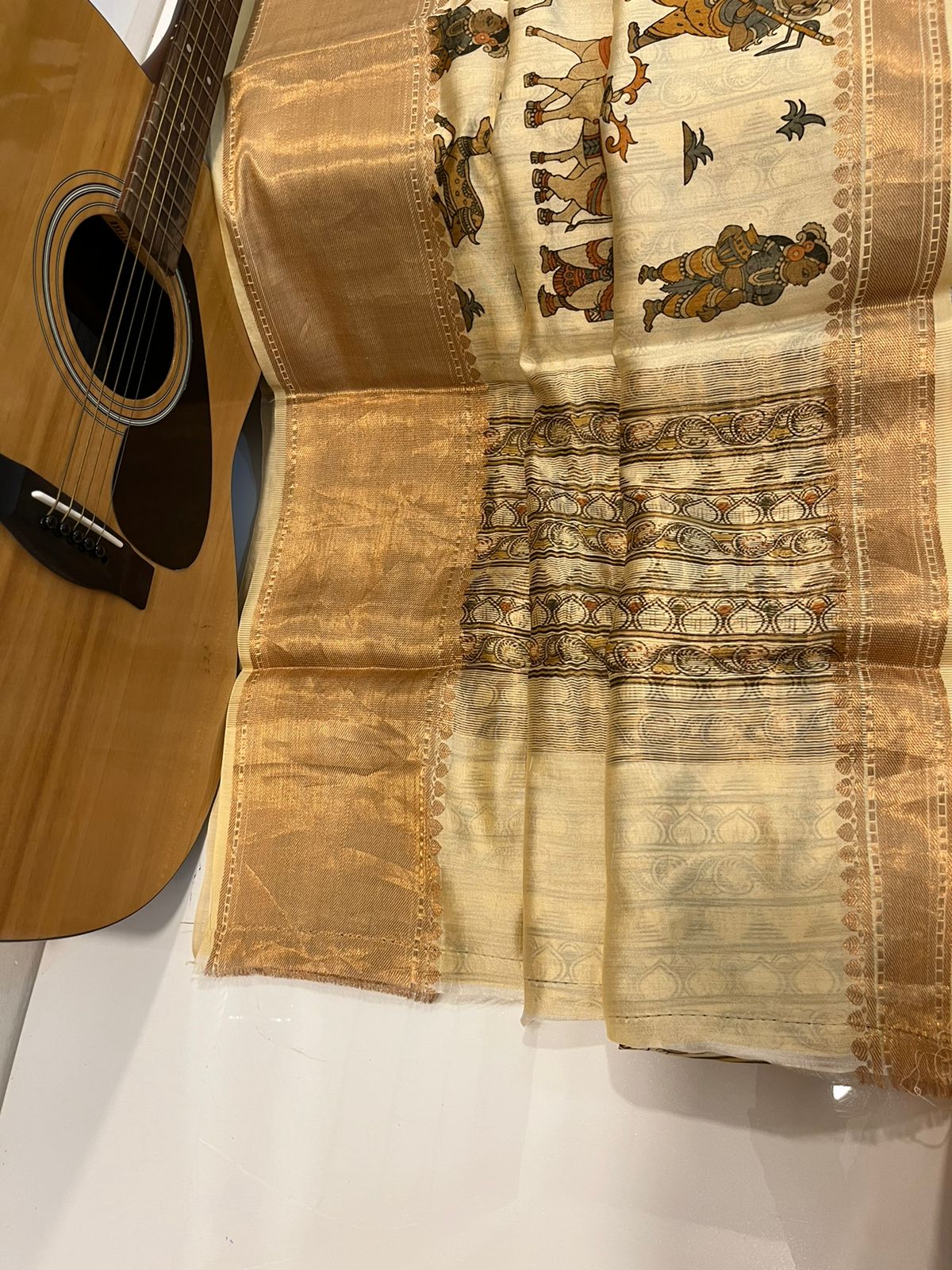 Pure Handloom Dupion Silk Pen Kalamkari Sarees | siri designers