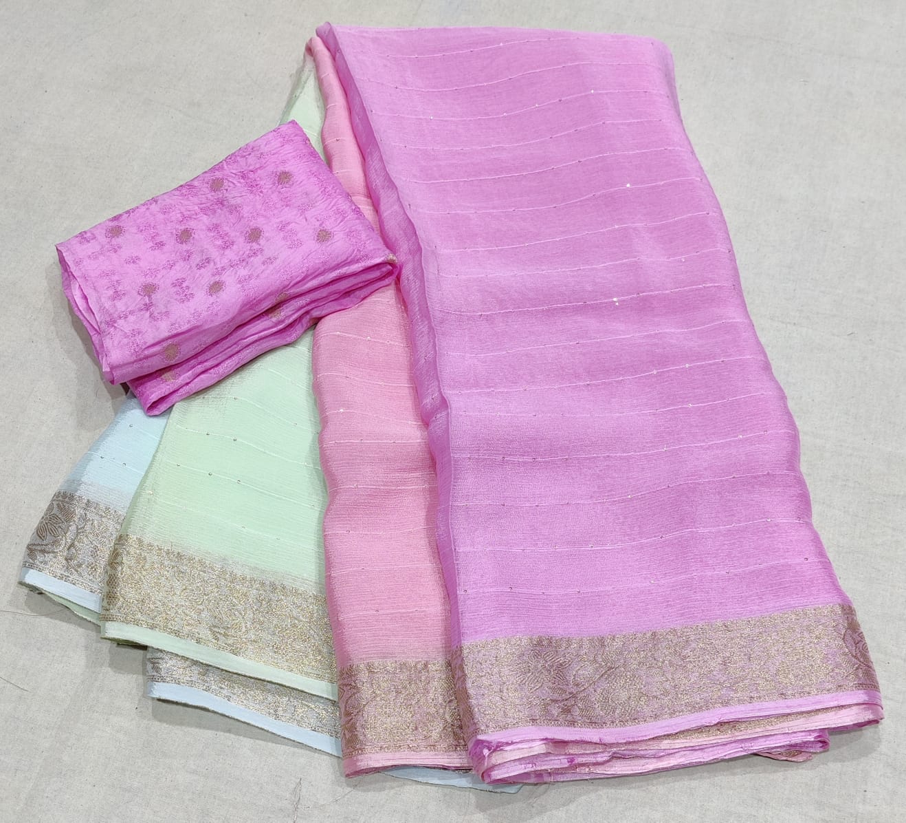 Pure Chiffon Sarees With Blouse | siri designers