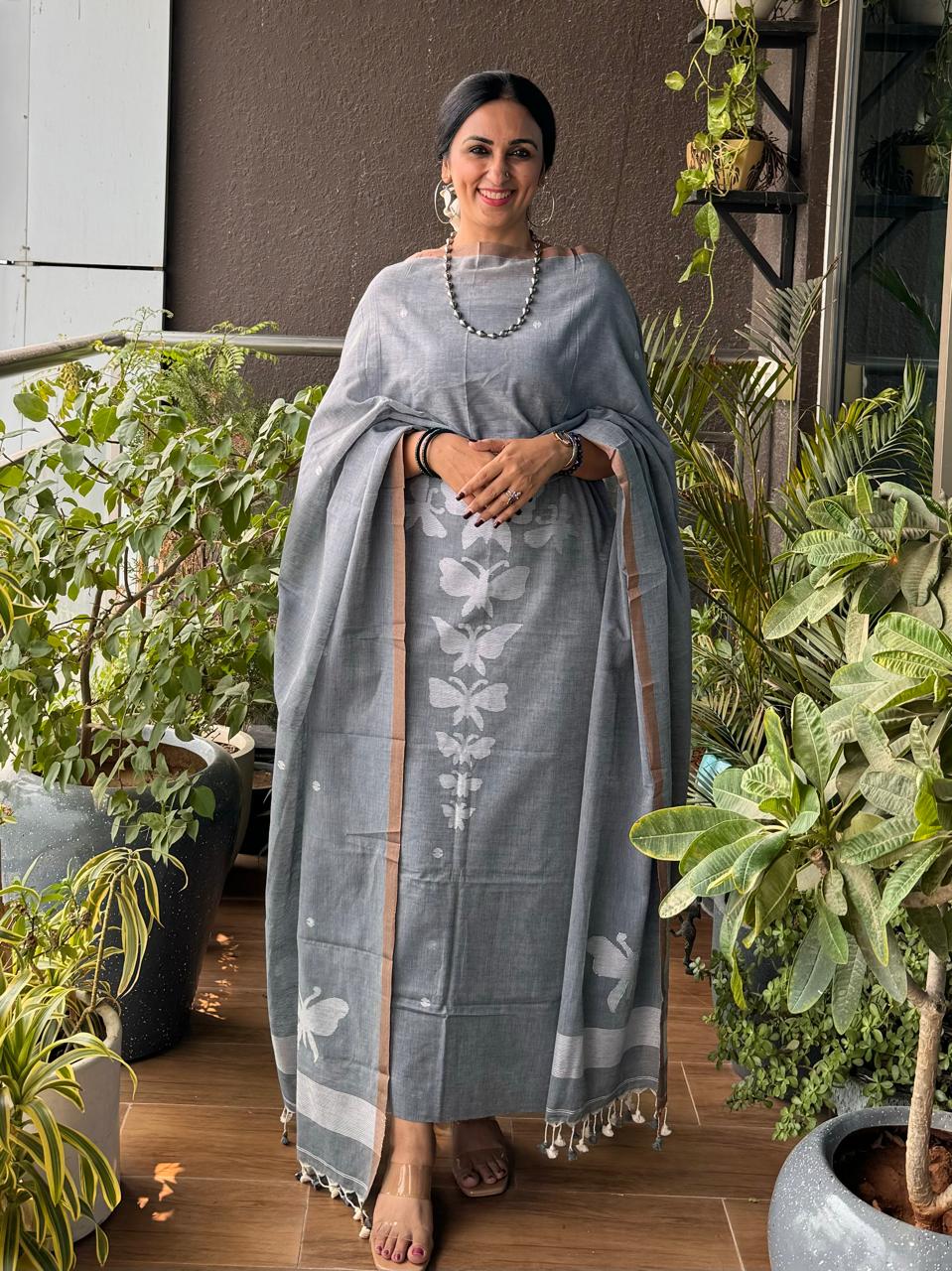 Latest Cotton Jamdhani Suits | siri designers