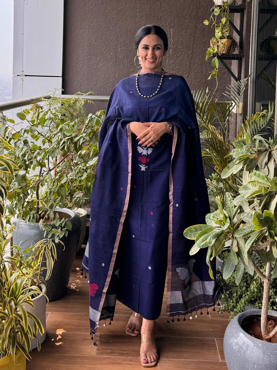 Latest Cotton Jamdhani Suits | siri designers