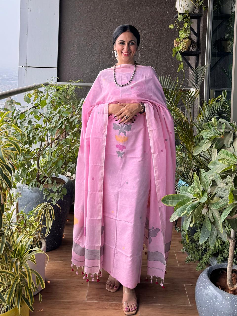 Latest Cotton Jamdhani Suits | siri designers