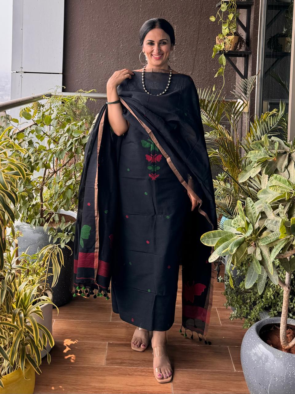 Latest Cotton Jamdhani Suits | siri designers