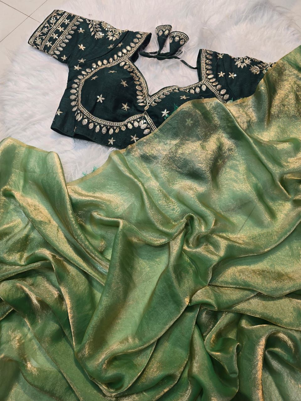 Latest Space Silk Sarees With Stitched Blouse | siri designers