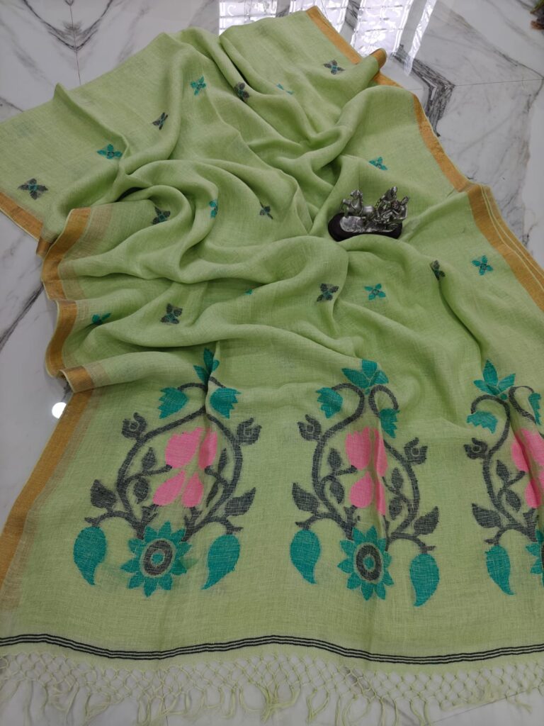 Pure Jayshree Linen Sarees | siri designers