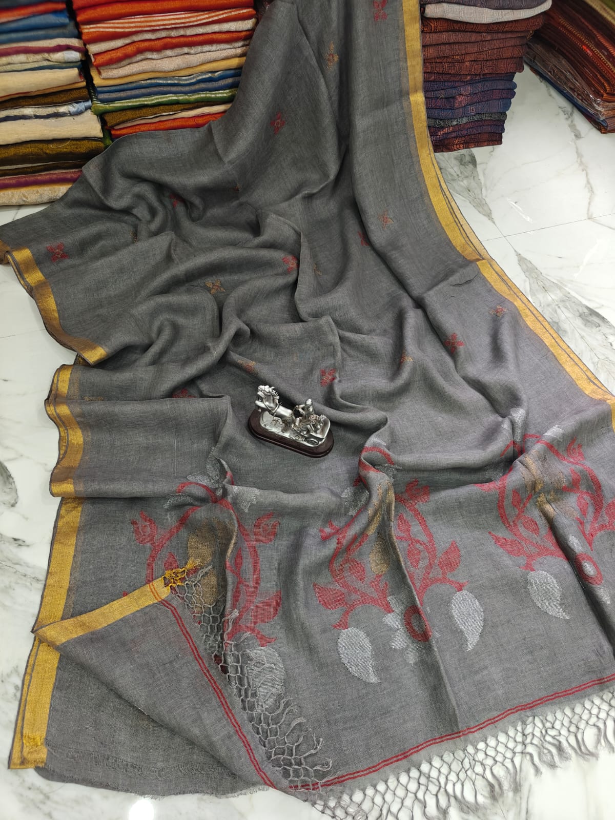 Pure Jayshree Linen Sarees | siri designers