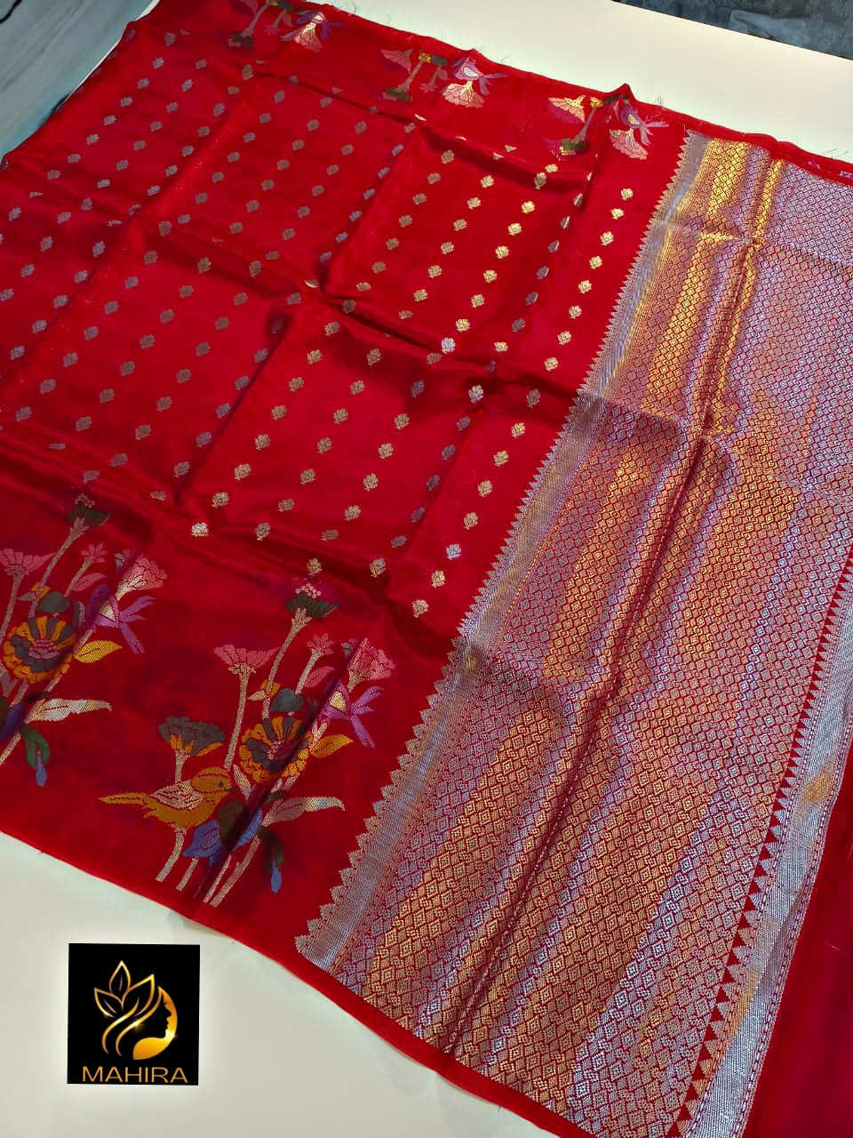 Beautiful Paper Silk Sarees With Blouse | siri designers
